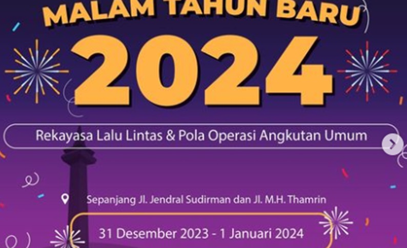 Semarak Malam Tahun Baru, 26 Ruas Jalan di Jakarta Ditutup, 3 Lokasi Ini Bakal Ada Car Free ...