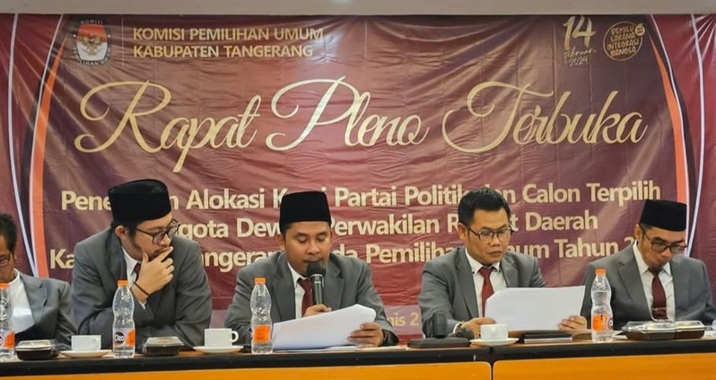 Fiks...55 Caleg DPRD Kabupaten Tangerang Resmi Ditetapkan KPU | Indopolitika.com